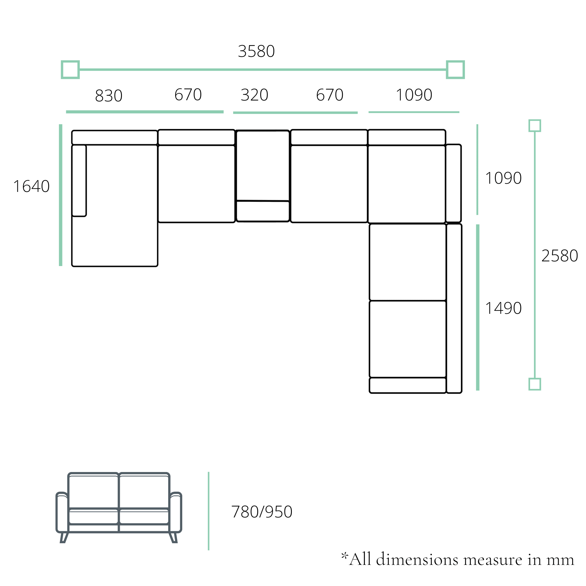 8373 Full / Half Thick Leather L-Shape Seater Sofa - Rustica Malaysia