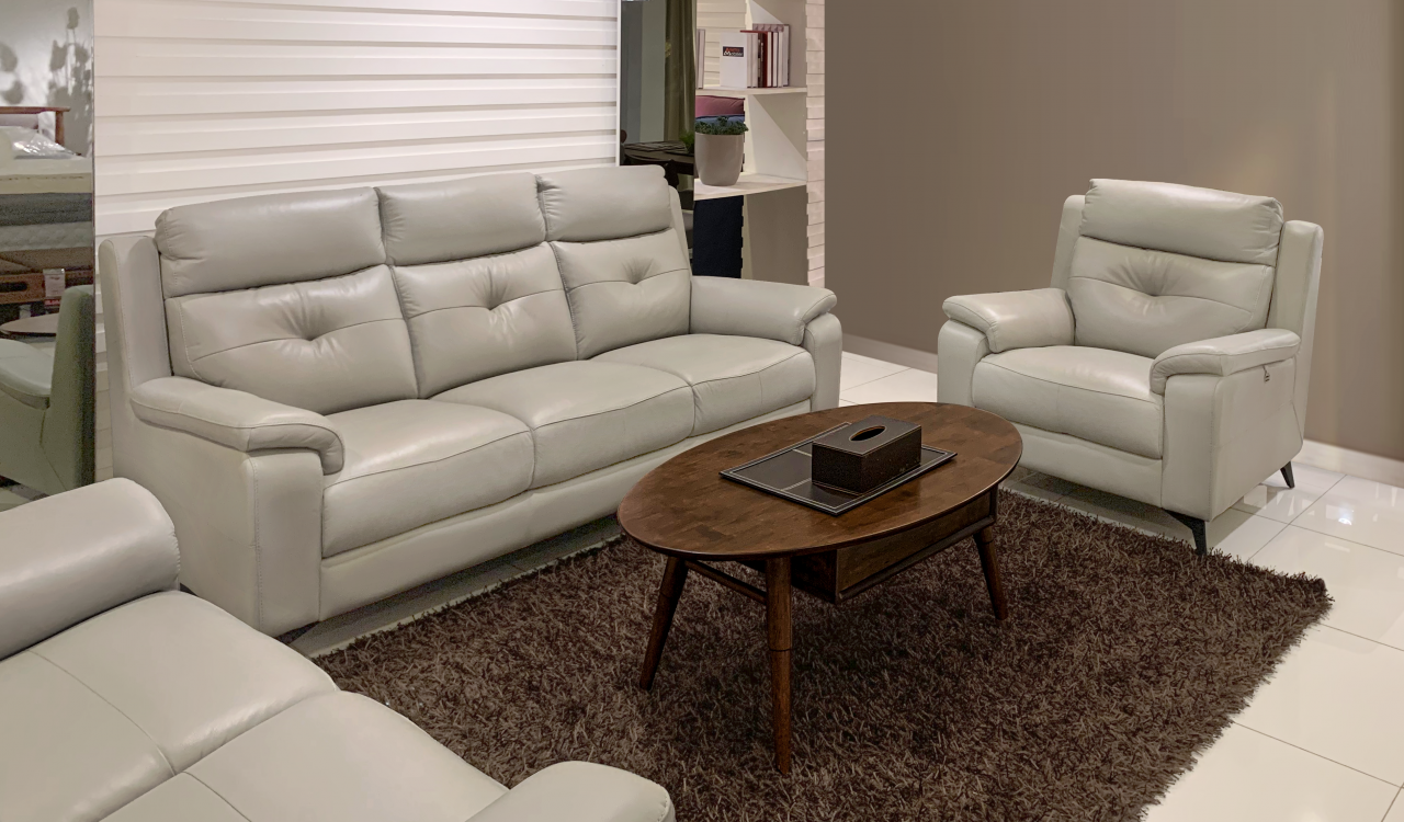 Buy 9567 Full Leather 2 Seater Sofa Online Malaysia - Rustica Malaysia
