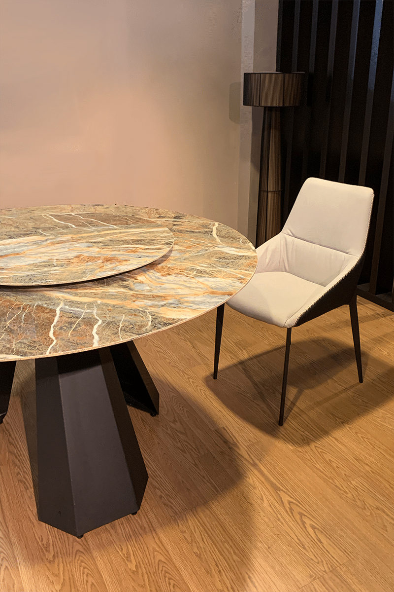 Round Ceramic Top Dining Table (46-5046) - Rustica Malaysia